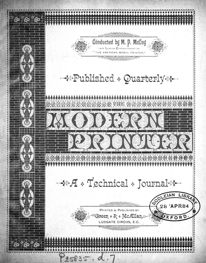 Modern Printer – Victorian Print Trade Journals Database